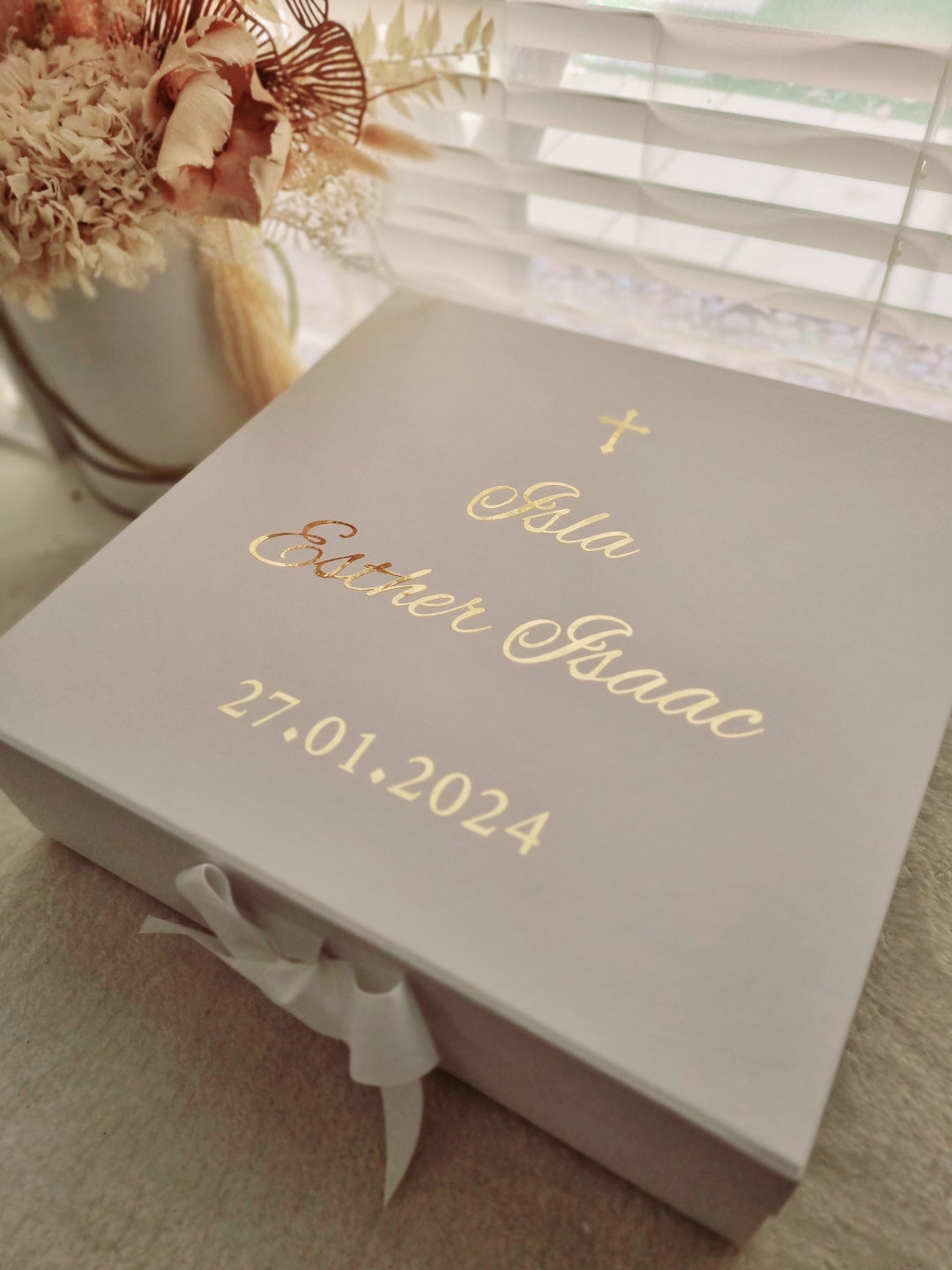 Christening Box | Baptism Box | Large Personalised Gift Box | Gift Box ...