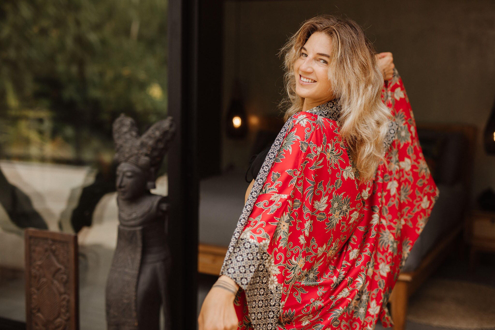 Set of 2 Matching Silk Kimono Robe, Luxury Resort Wear for Couples, Two ...
