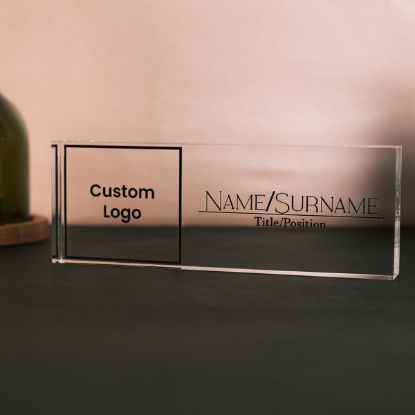 Custom Desk Name Plates With Logo - Etsy Custom Desk Name Plates With Logo - Etsy