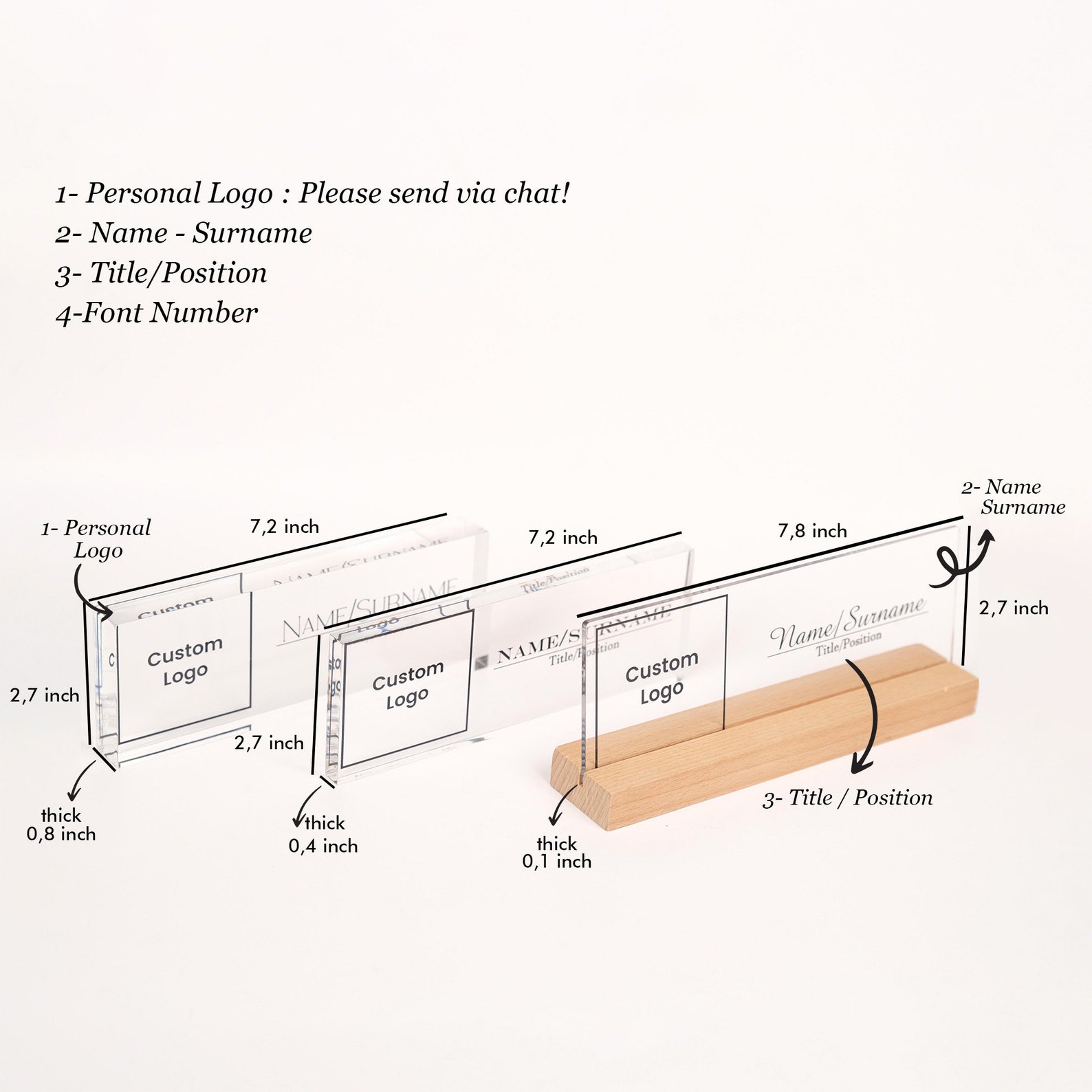 Personalized Company Logo Name Plate, Custom Logo, Name Plate With Logo ...