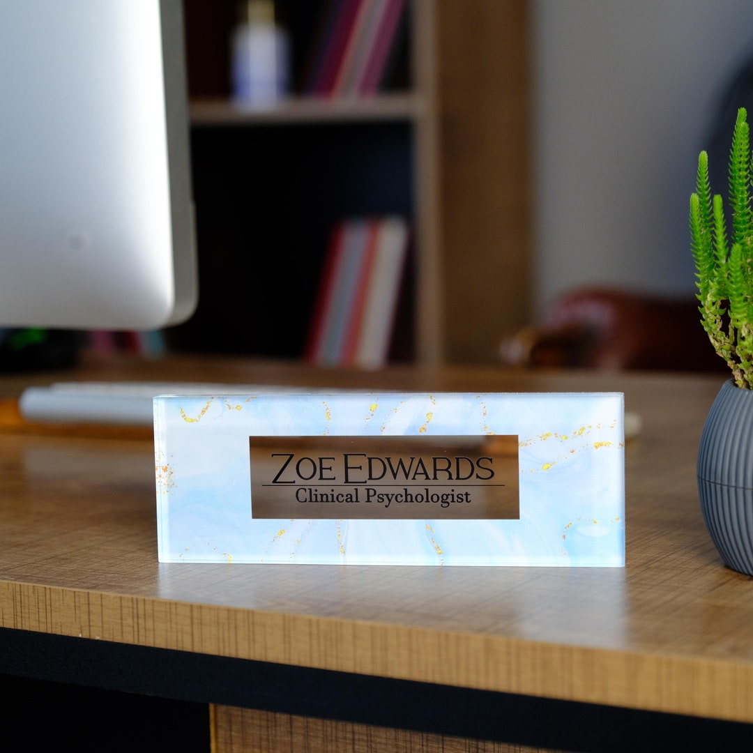 Modern Design Desk Name Sign, Name Plate for Desk, Acrylic Plate Gift ...