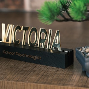 Custom Engraved Table Decor Nameplate, Desk Sign for New Office, Unique ...