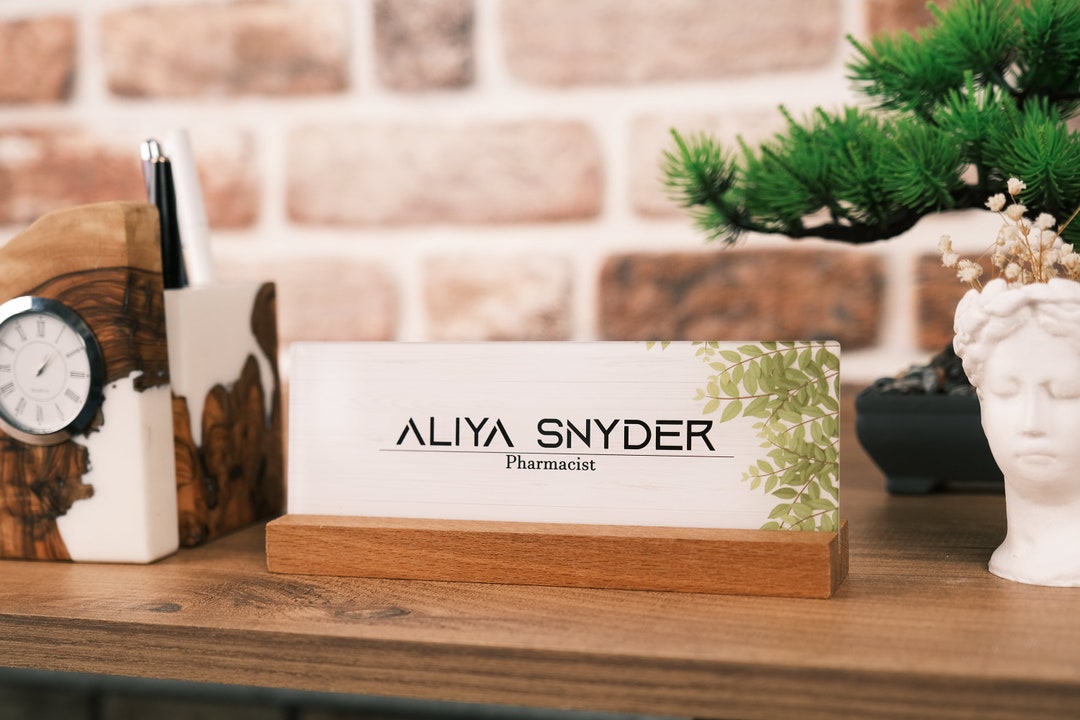 Personalized Acrylic Desk Name Plate, Custom Office Decor, Graduation ...