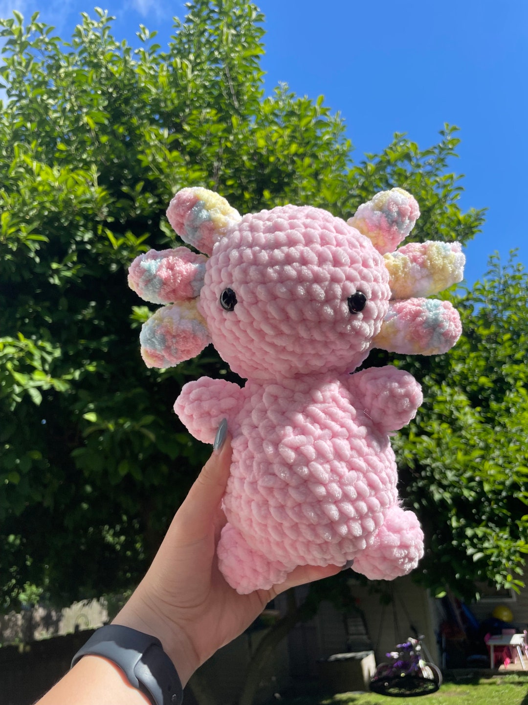 Crochet Axolotl, Crochet, Axolotl, Cute Axolotl, Handmade ...