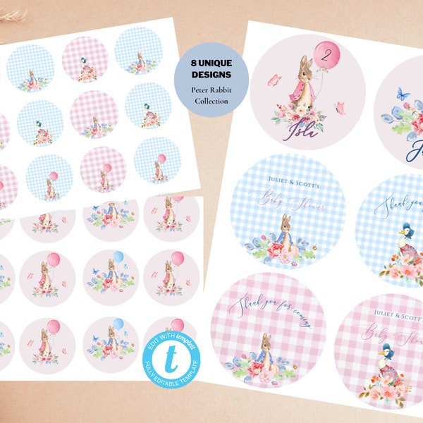 Peter Rabbit Thank You Tags - Etsy