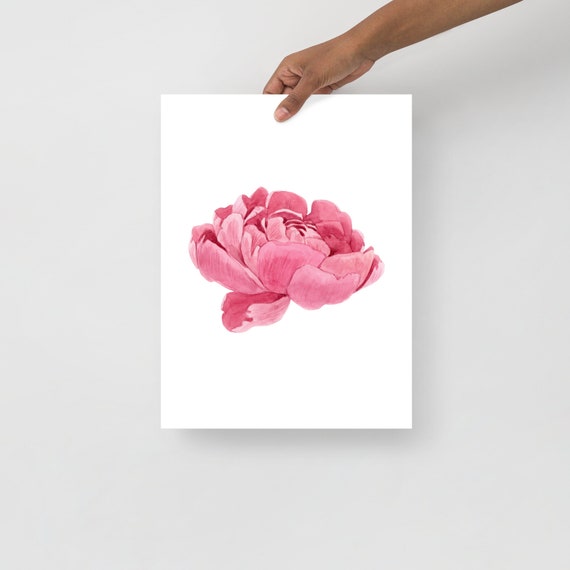 Pink Rose Poster Pink Flower Wall Art Floral Poster Roses | Etsy