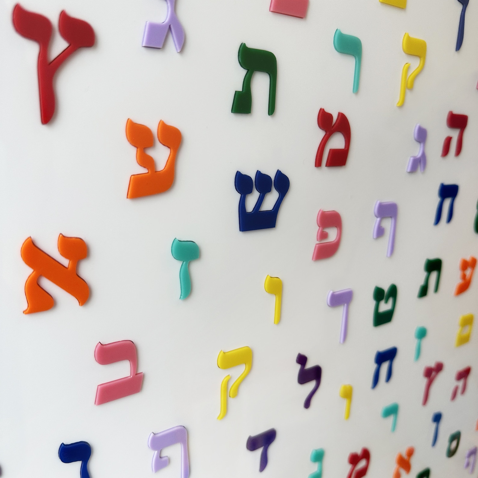 The Aleph-beis (hebrew Alphabet) - 3D Cast Acrylic Artwork - Etsy