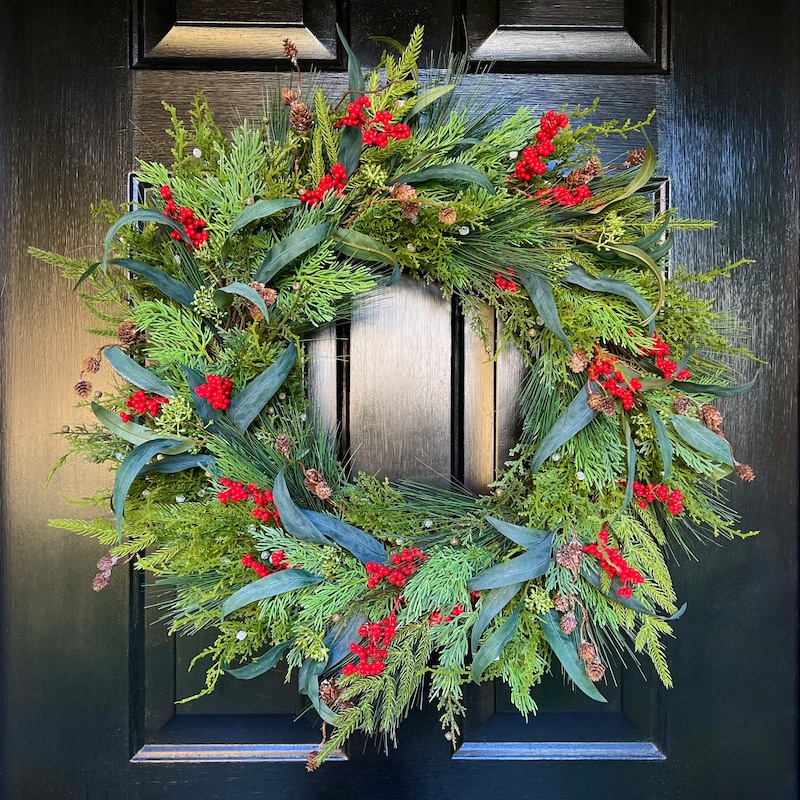 Red Berry Wreath - Etsy