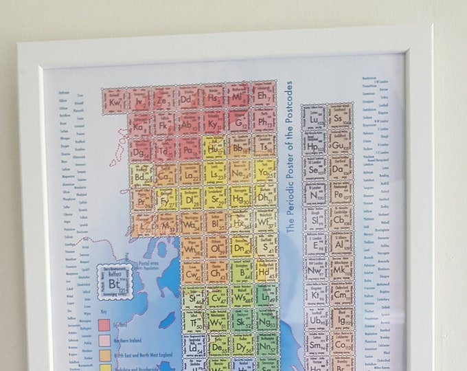 Postcodes A3 Poster - Etsy
