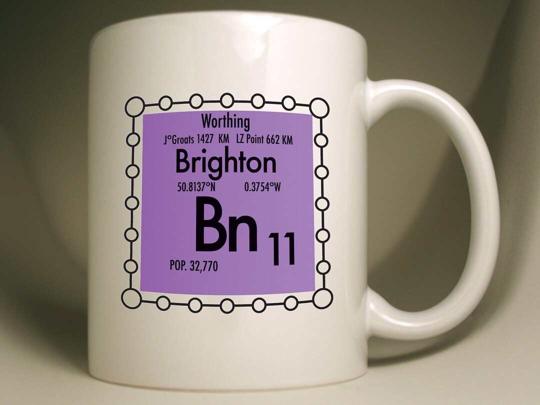 Brighton Mug With a Chemistry Design: BN Postcodes - Etsy