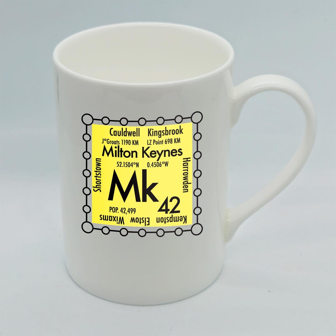 Personalised MK Milton Keynes Bone China Mug With a Chemistry Design ...
