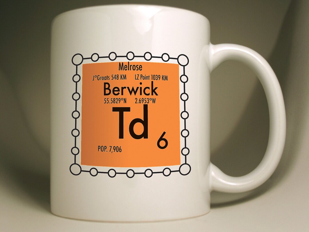 Berwick Td Postcode Mug With Personalised Science & Chemistry - Etsy