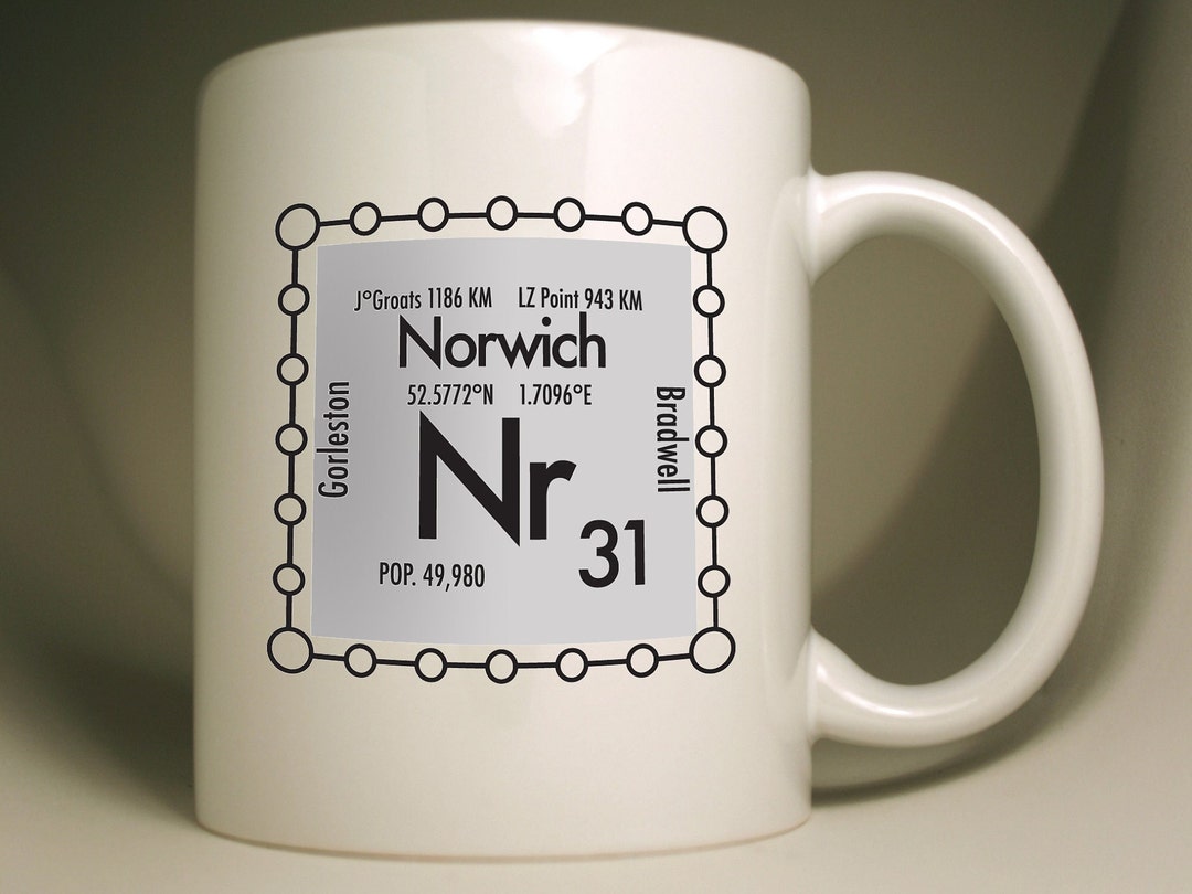 Norwich Custom Nr Postcode Mug With UK Science Design - Etsy UK