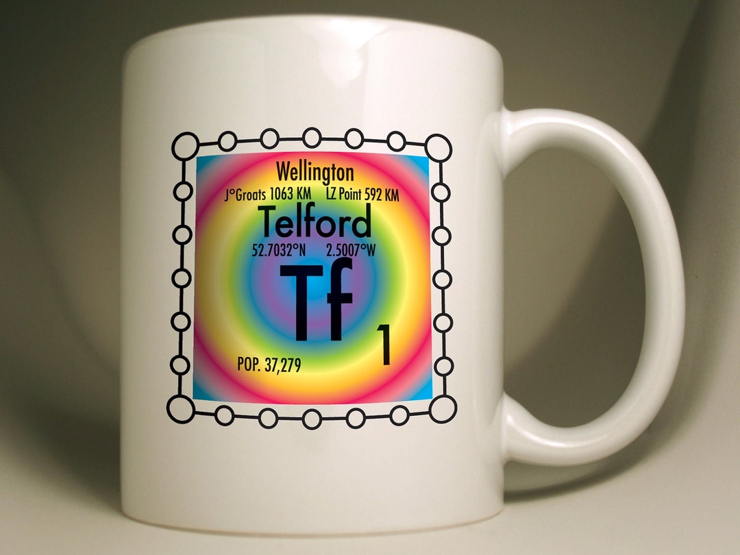 Telford Custom Tf Postcode Mug, UK Science Design - Etsy UK