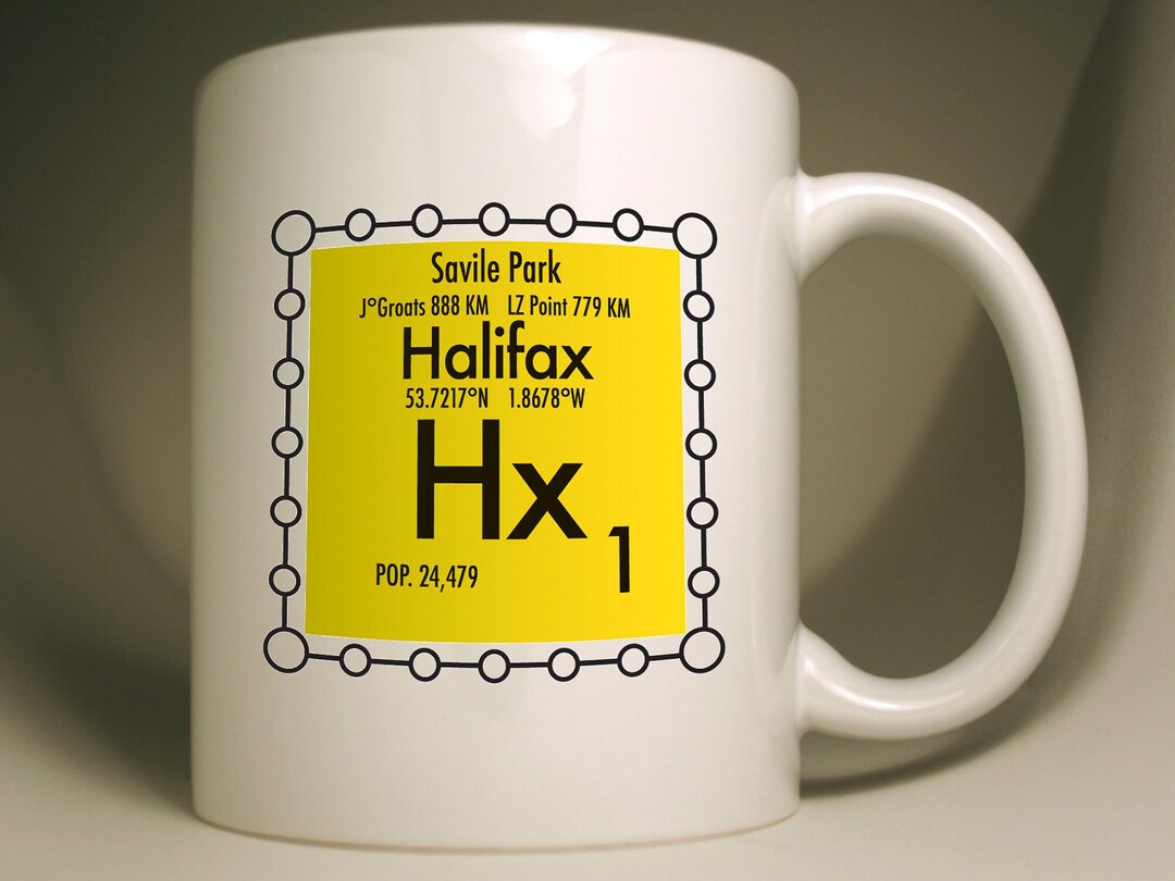 Halifax Custom Hx Postcode Mug With Science Design - Etsy