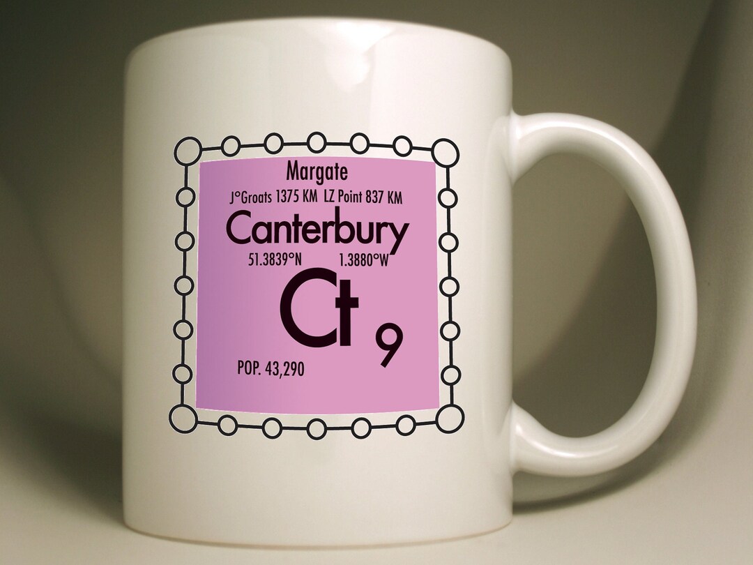 Canterbury Mug With a Chemistry Design: CT Postcodes - Etsy Canada