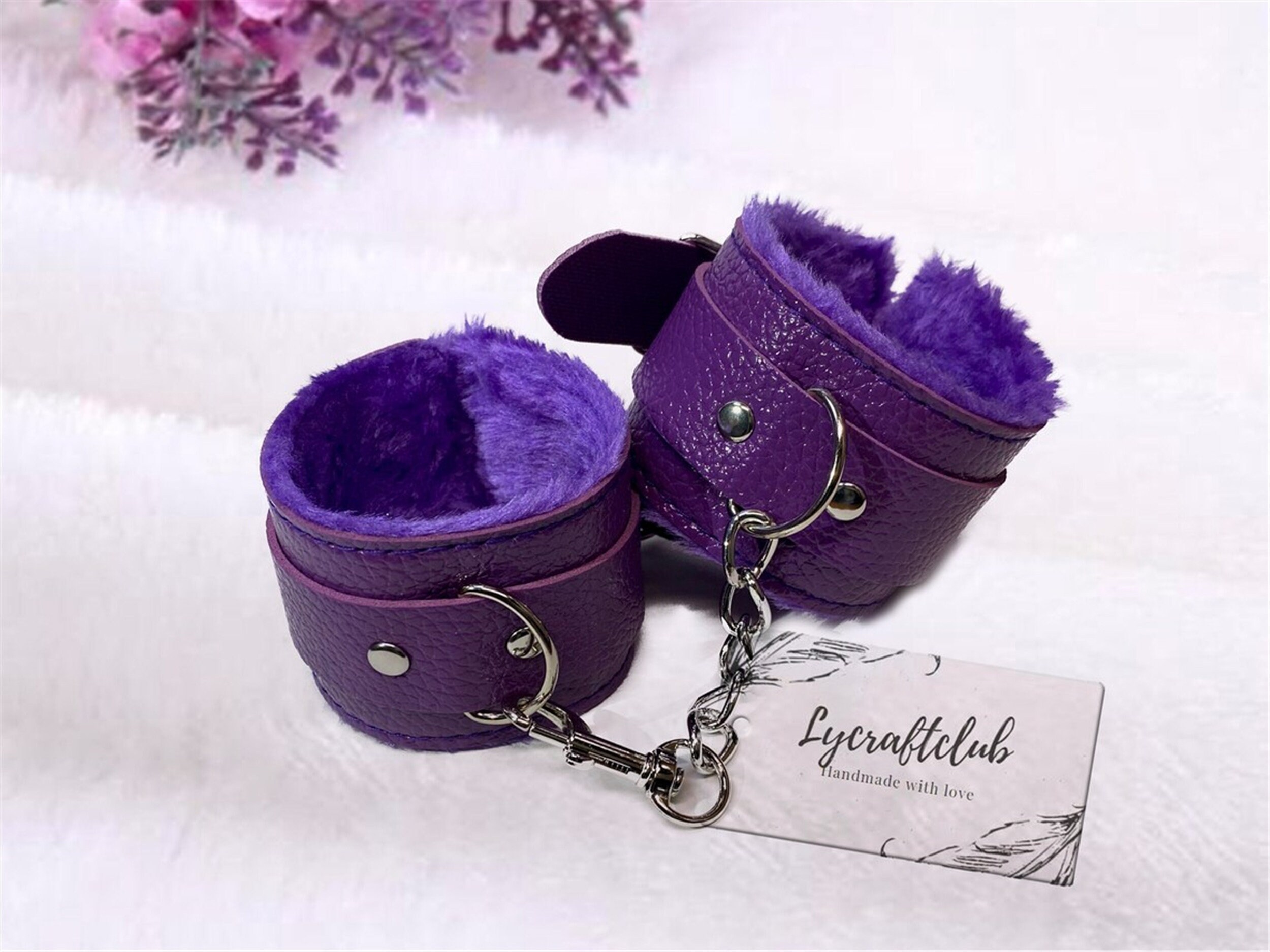 Punk Furry Cuff Set | Adjustable Faux Leather Cosplay & Costume Spike ...