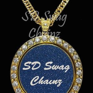 Custom Spinning Swag Chain Necklace - Gold or Silver Jewelry Bling - Etsy