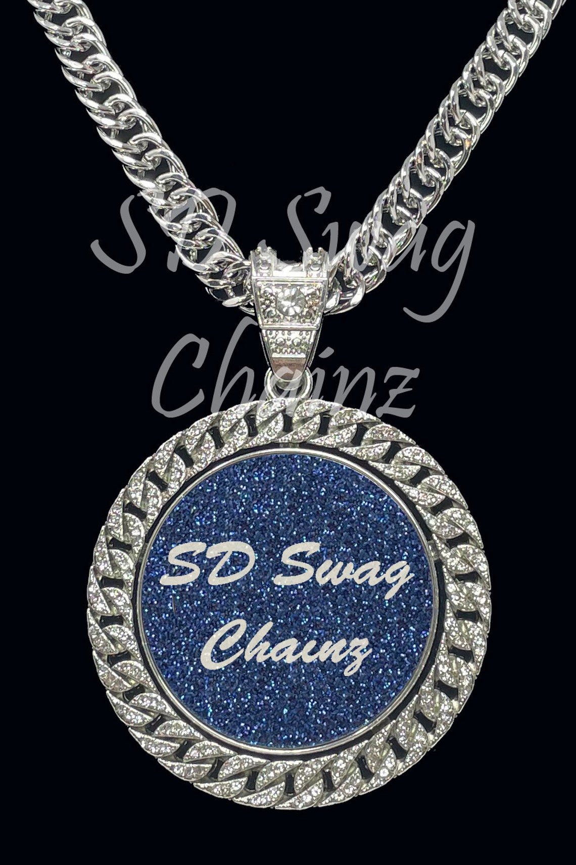 Custom Spinning Swag Chain Necklace Gold or Silver Jewelry | Etsy