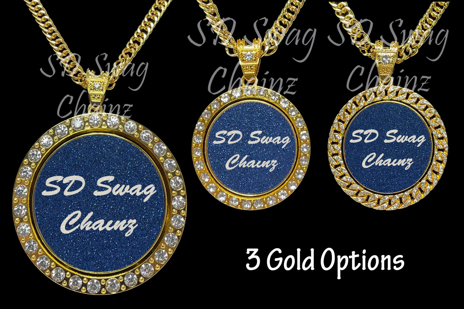 Custom Spinning Swag Chain Necklace Gold or Silver Jewelry | Etsy