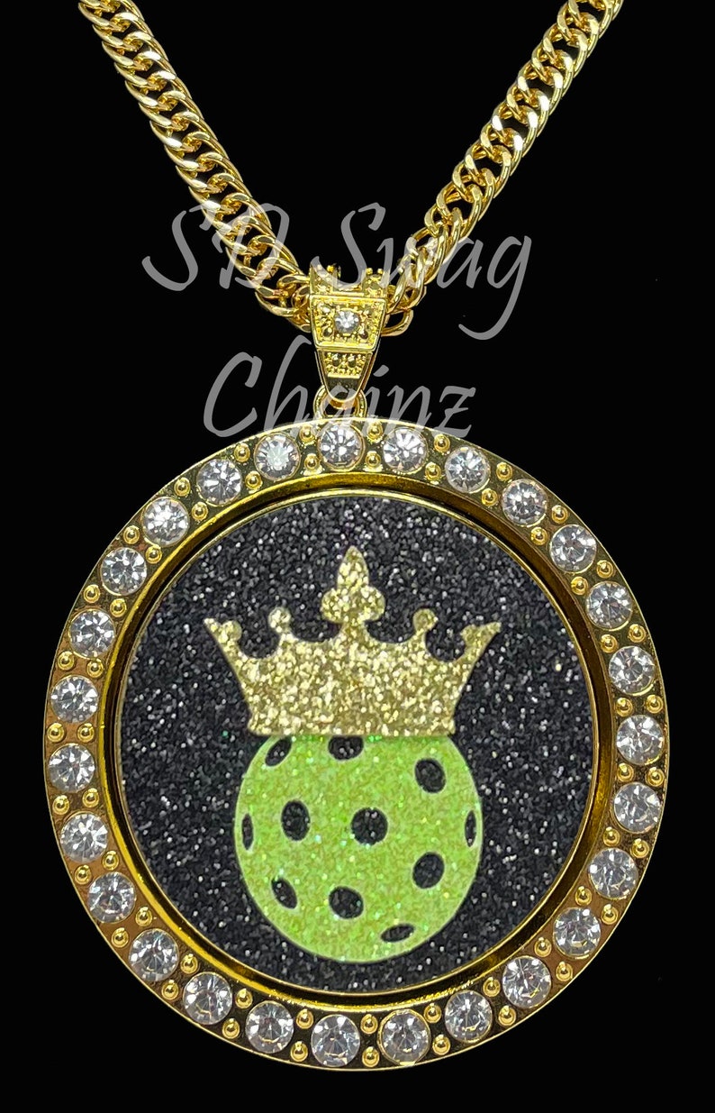 Pickleball Royalty Spinning Swag Chain Necklace Custom Gold - Etsy