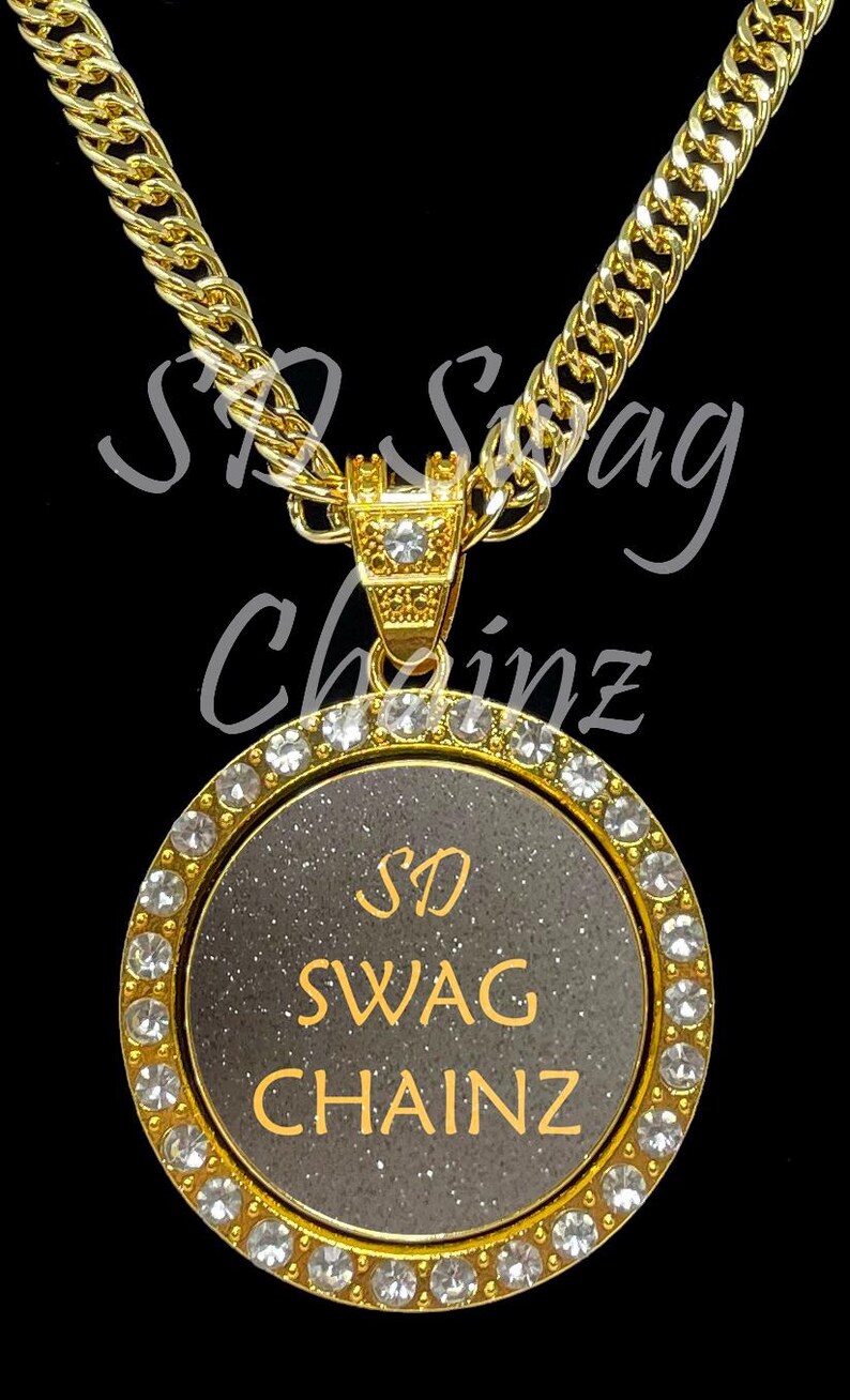 Custom Spinning Swag Chain Necklace - Gold or Silver Jewelry Bling - Etsy
