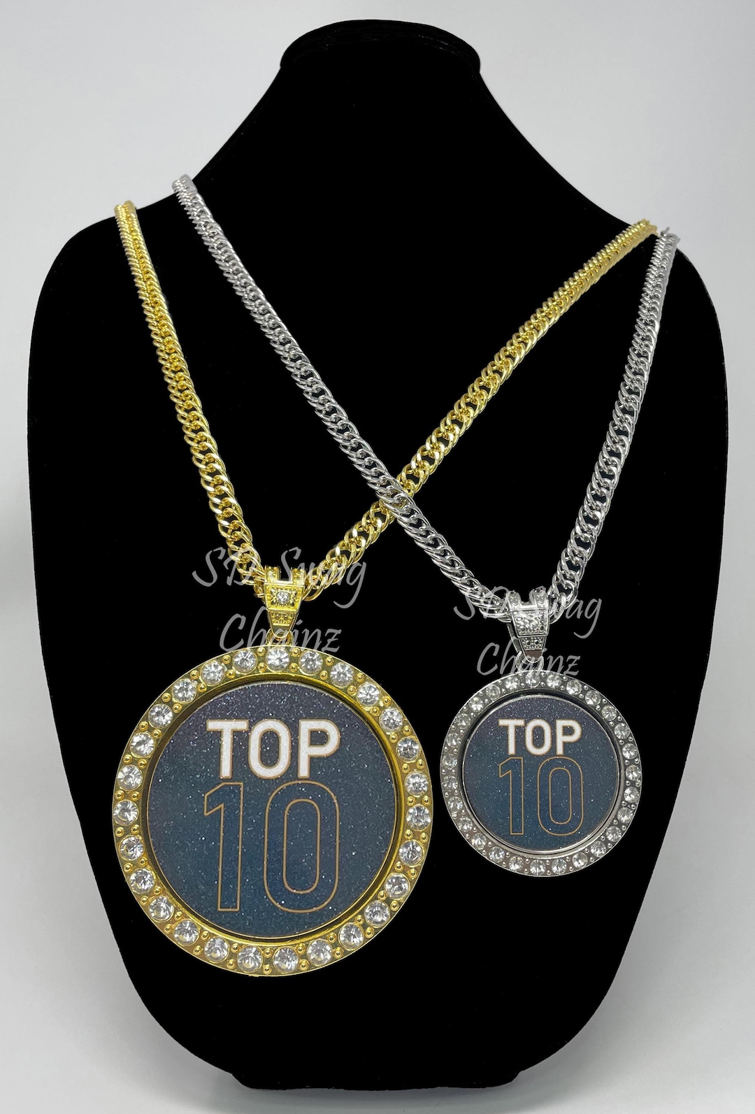 Custom Top 10 Spinning Swag Chain Necklace - Custom Gold or Silver ...