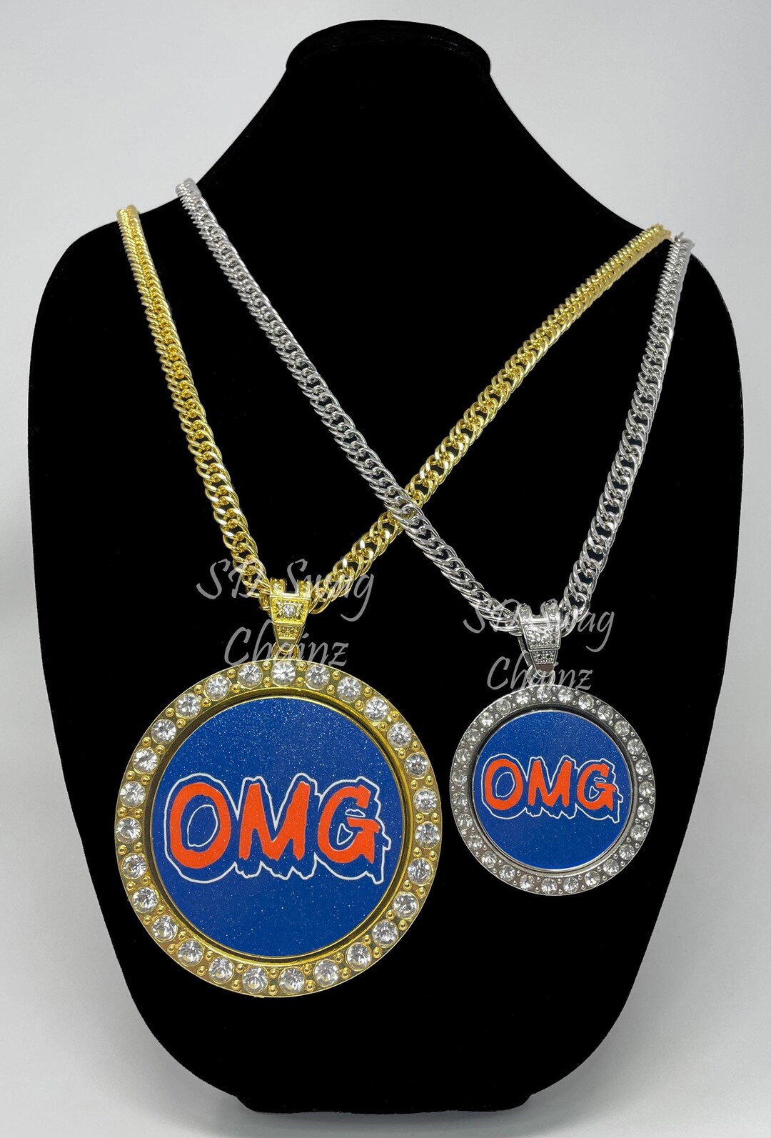 Custom OMG Spinning Swag Chain Necklace Custom Gold or Silver Jewelry ...