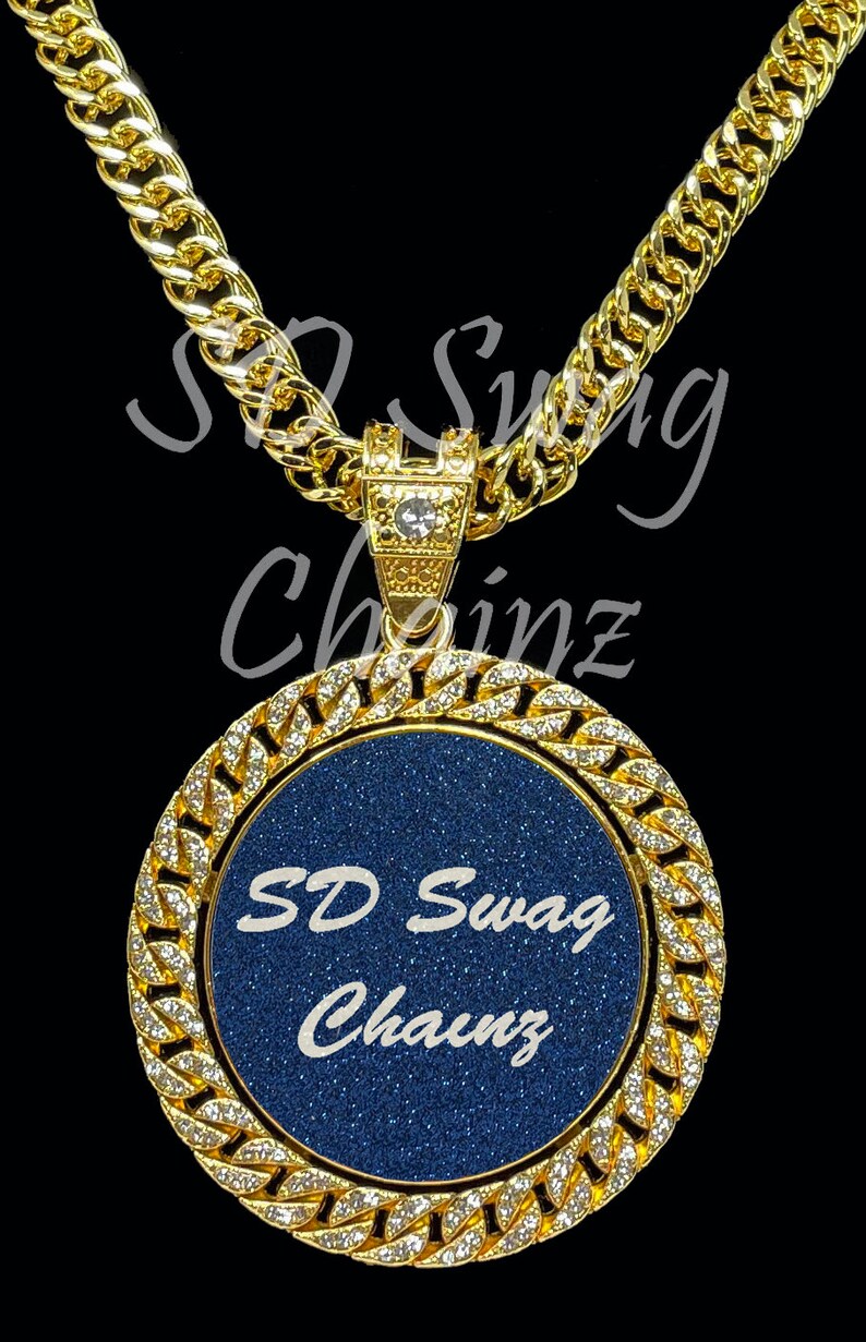 Custom Spinning Swag Chain Necklace Gold or Silver Jewelry | Etsy
