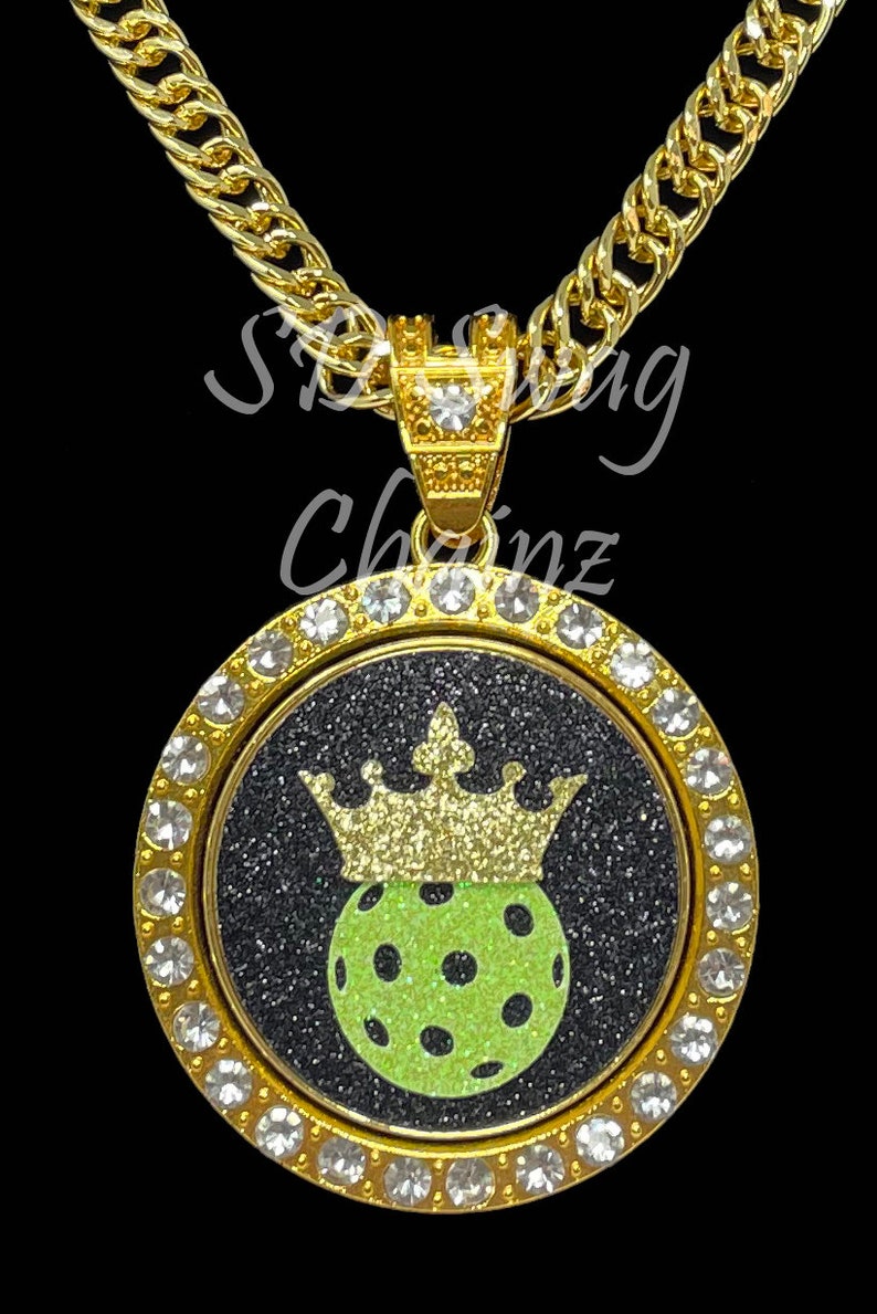 Pickleball Royalty Spinning Swag Chain Necklace Custom Gold - Etsy