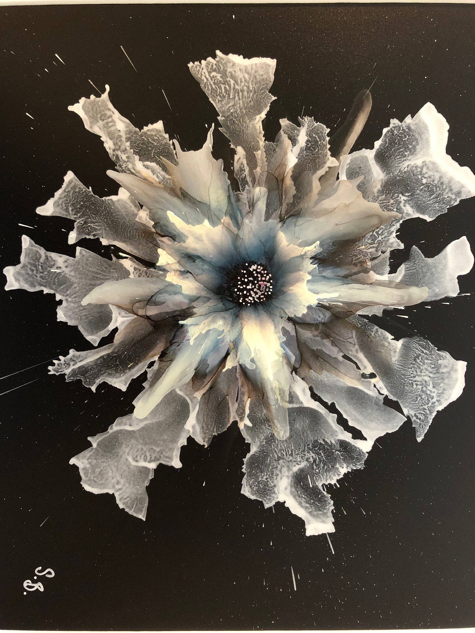 Alcohol Ink Flower Original Painting - Etsy