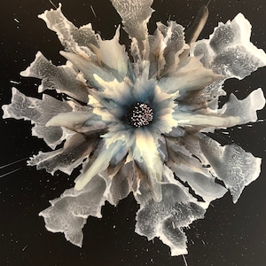Alcohol Ink Flower, Original Painting - Etsy