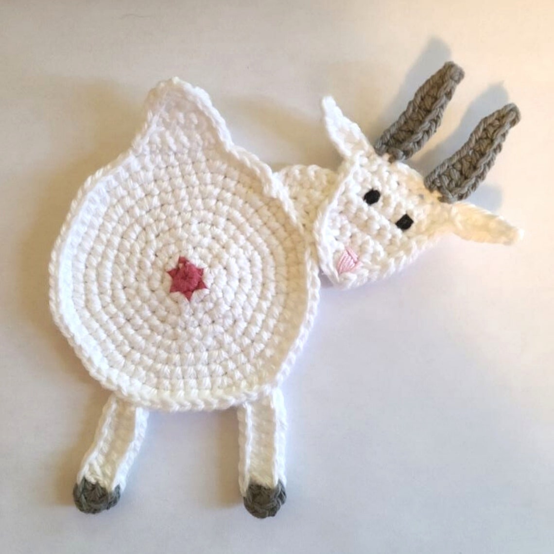 Crochet Pattern Goat Butt Coaster DIGITAL DOWNLOAD - Etsy