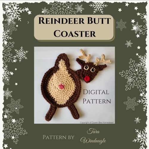 Crochet Pattern Goat Butt Coaster DIGITAL DOWNLOAD - Etsy