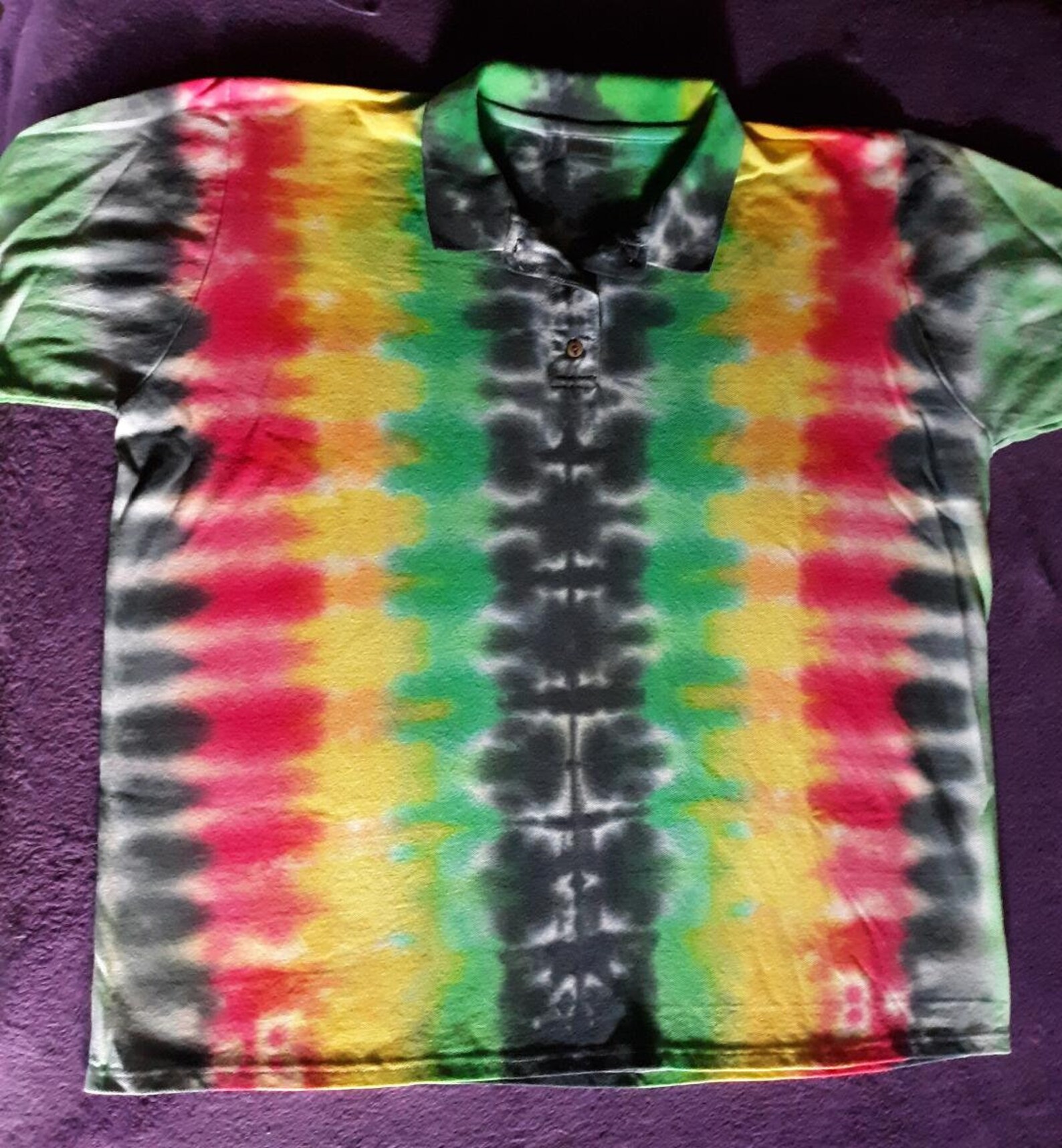 Rasta Inspired Collared Shirt - Etsy