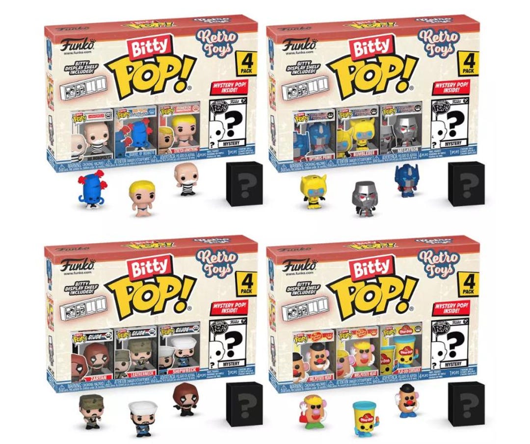 Funko Bitty Pops! Retro Toys Collection, Choose Your Favorite! - Etsy