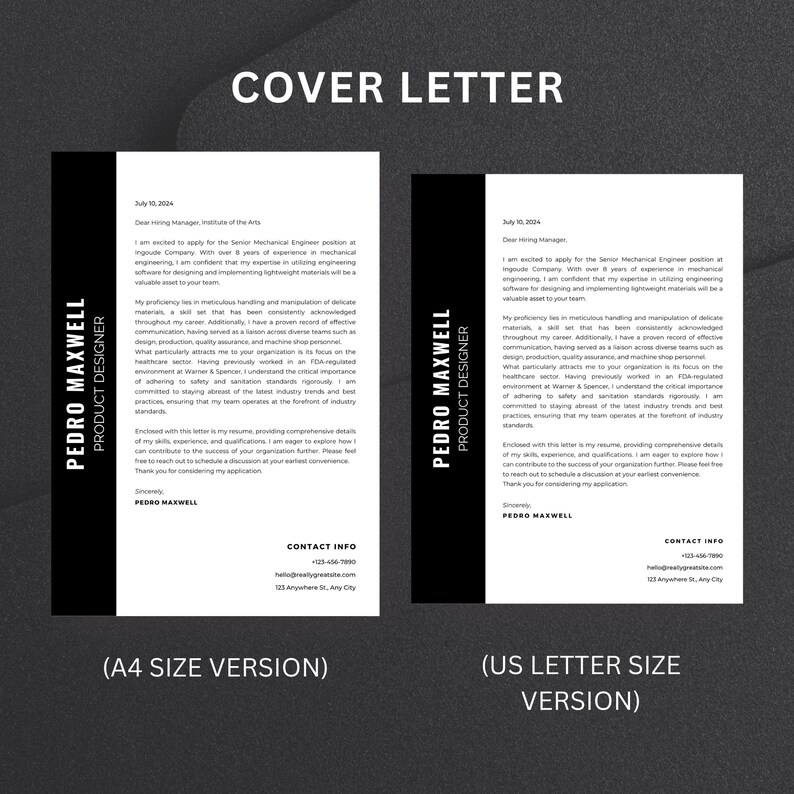 Modern Resume Template, Canva Resume, Canva Template, Professional ...