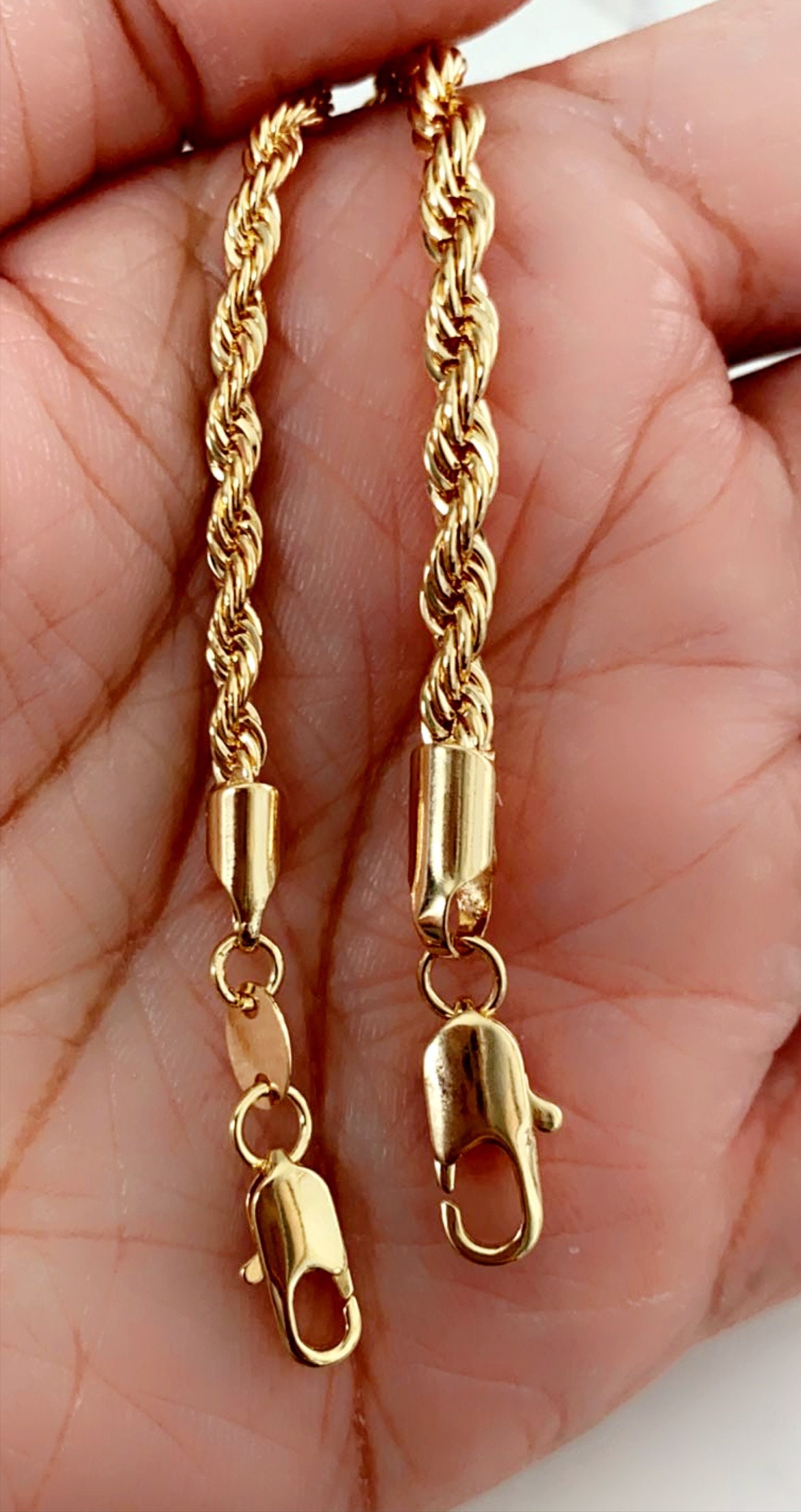 Rope Bracelet Gold Rop Bracelet Snake Gold Bracelet 18K - Etsy