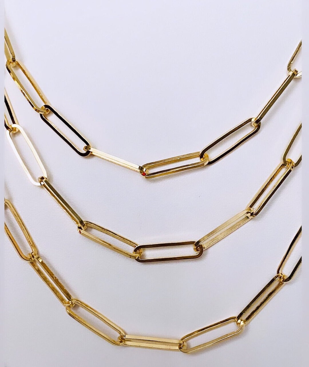 Paperclip Chain Necklace-gold Filled Paperclip Necklace-dainty ...