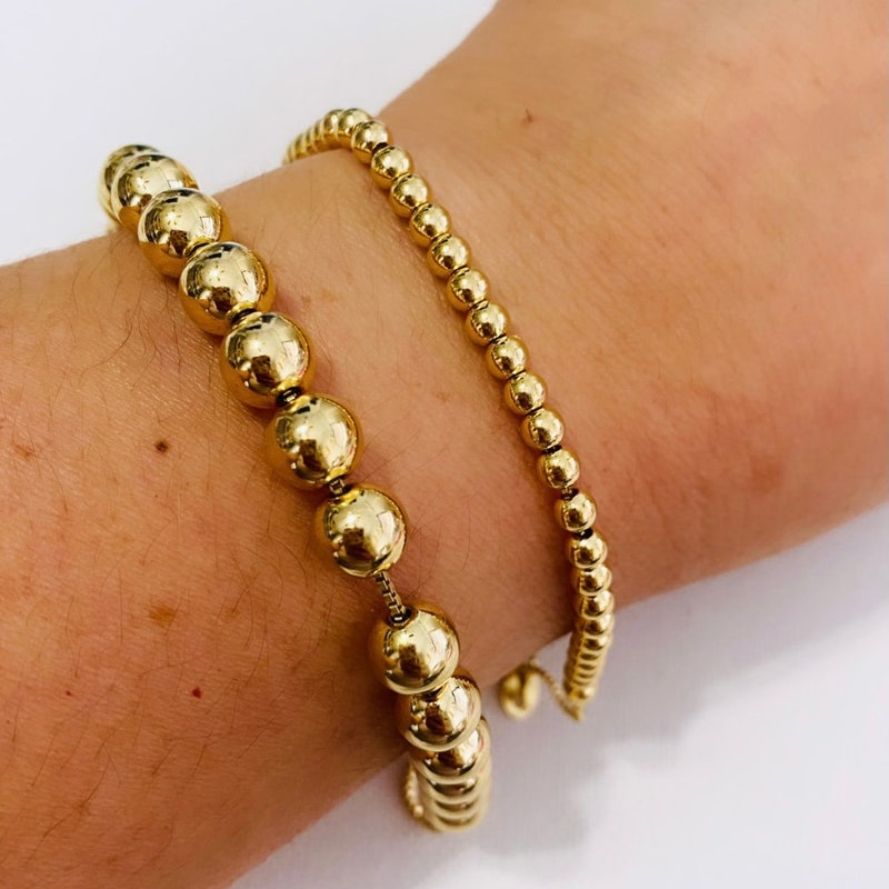 Gold Bead Bracelet - Etsy