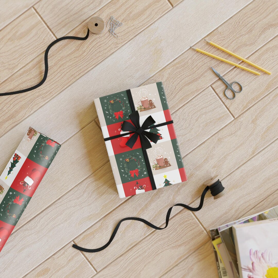 Four Design Gift Wrap Paper - Etsy