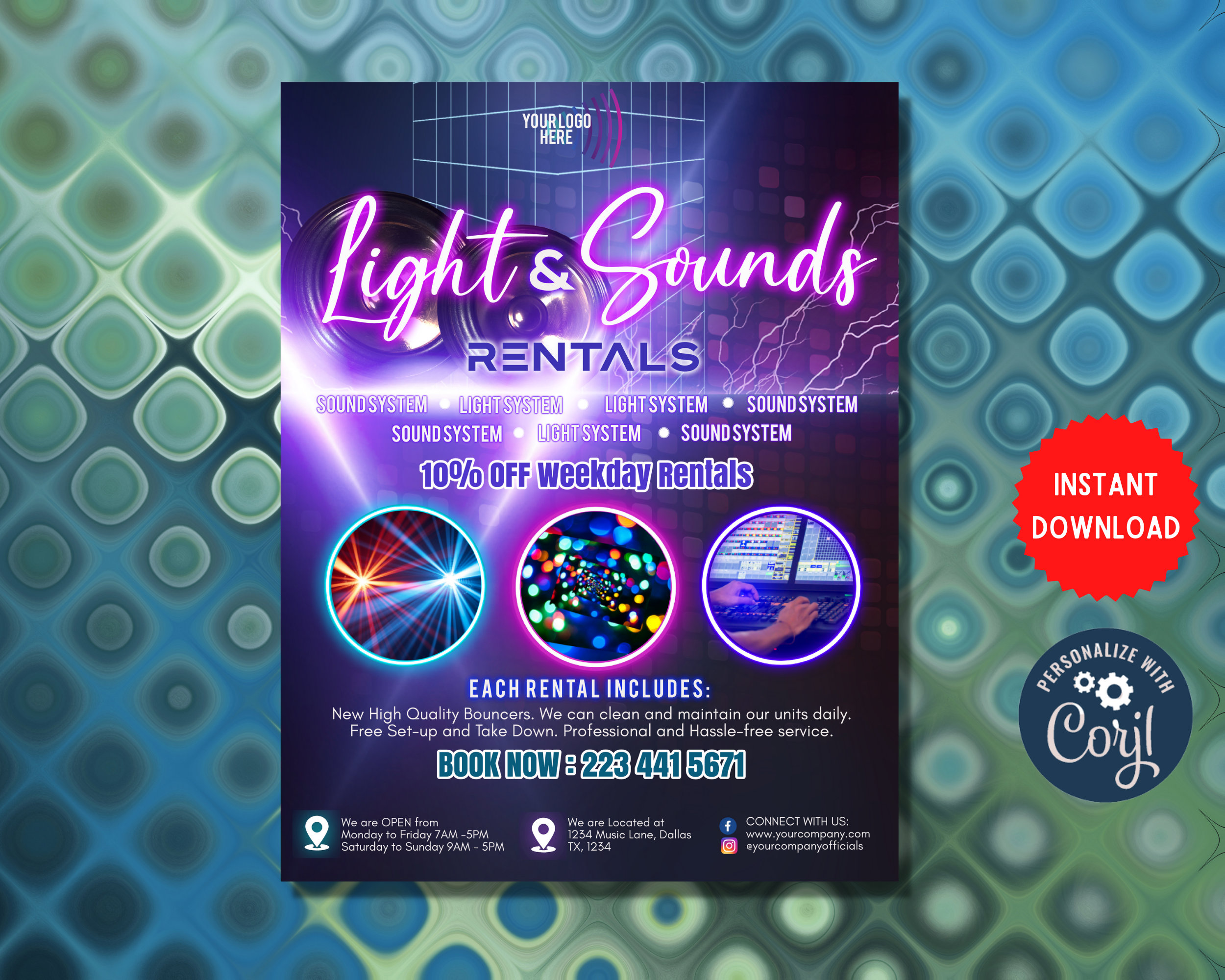 Audio and Lightnings Rental Flyer, Lightnings Rental Flyer/sounds ...