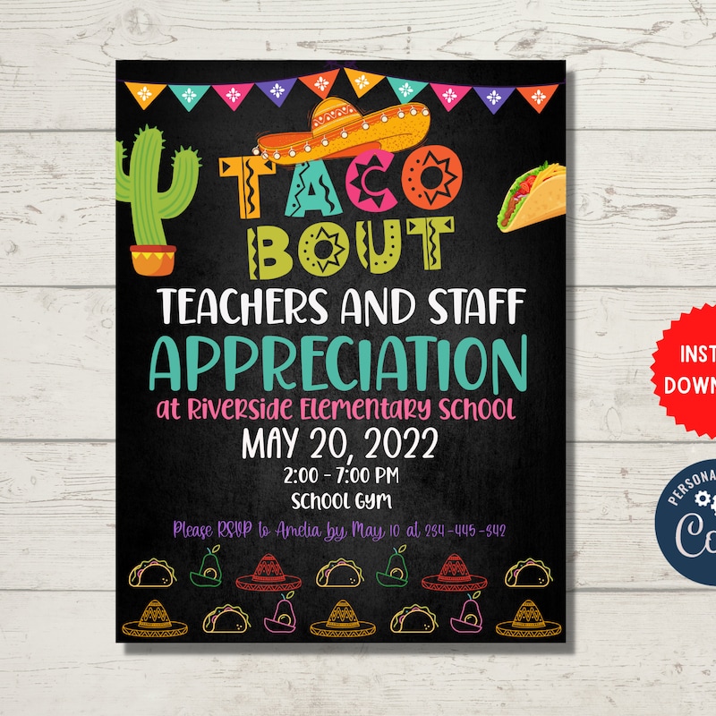 Taco Appreciation Flyer - Etsy