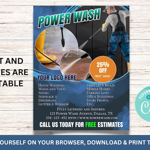 Pressure Washing Flyer - Etsy