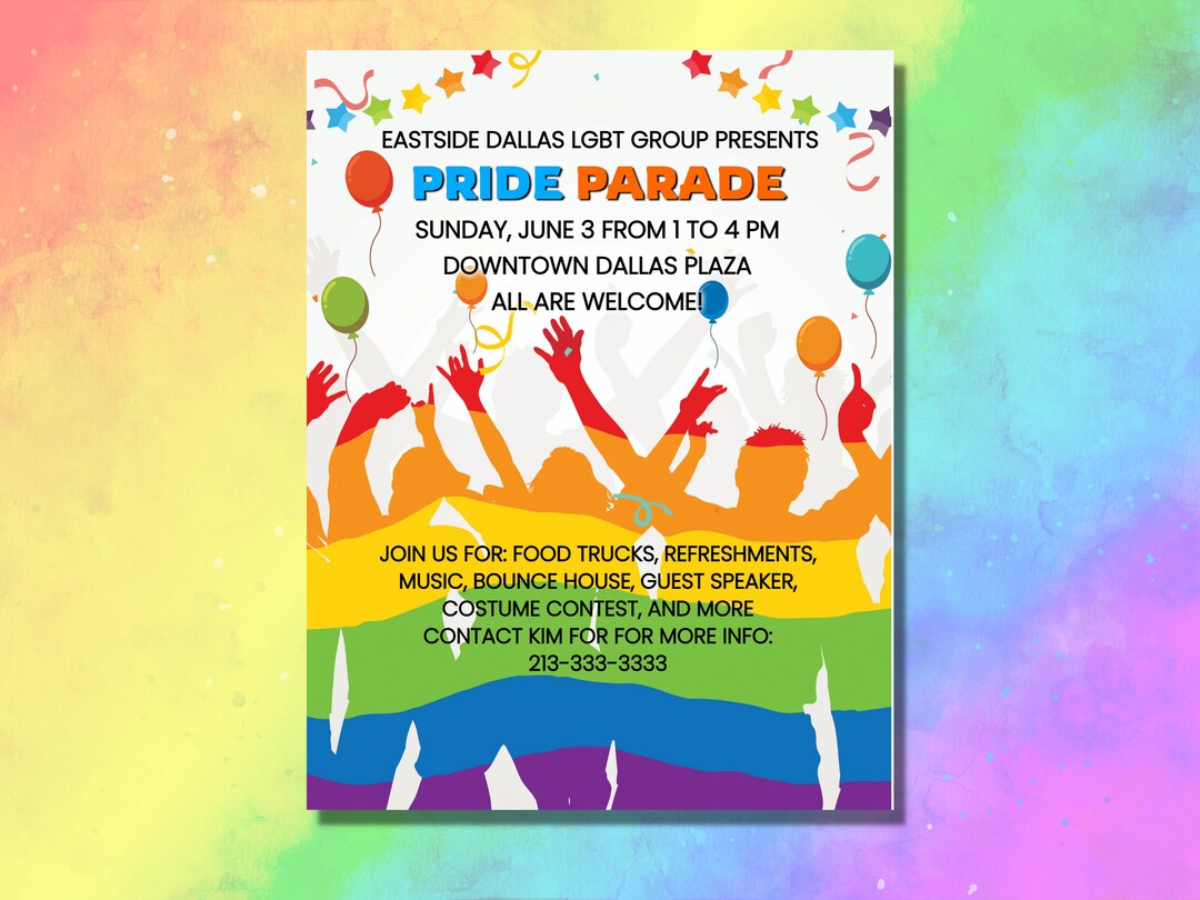 Rainbow Pride Month Party Event Flyer Poster - LGBTQ Celebration ...