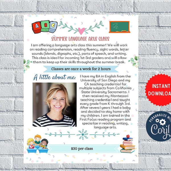 Math Tutor Flyer - Etsy