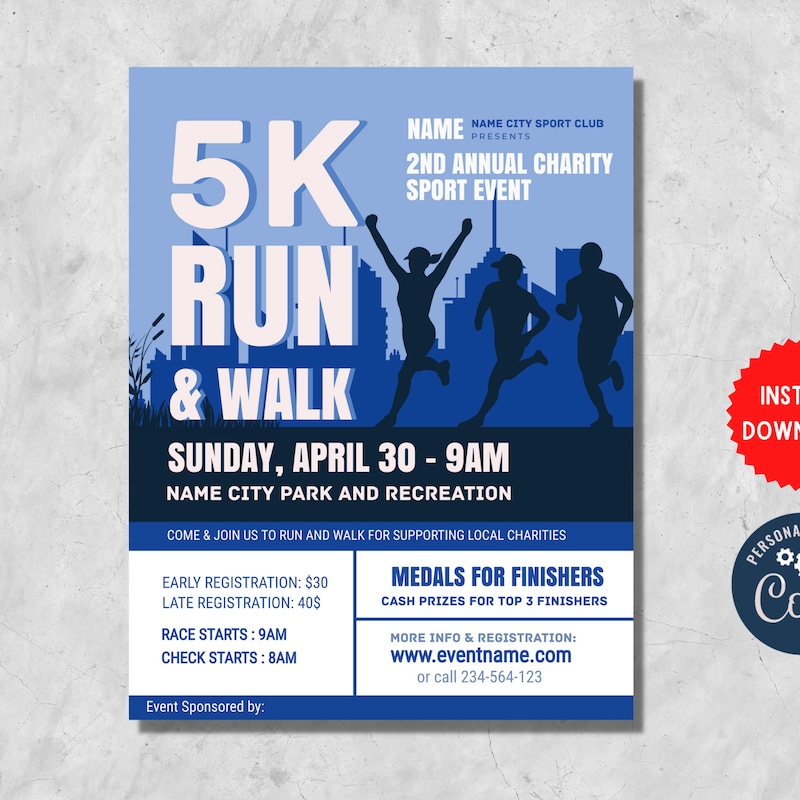 Walk a Thon Flyer - Etsy