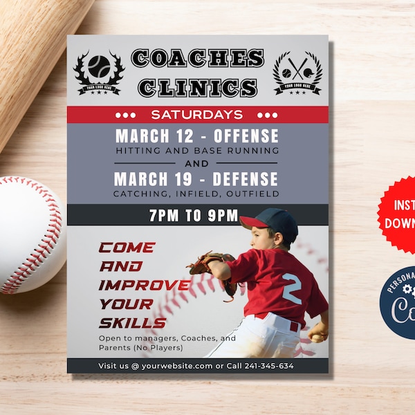 Softball Tryout Flyer Template - Etsy