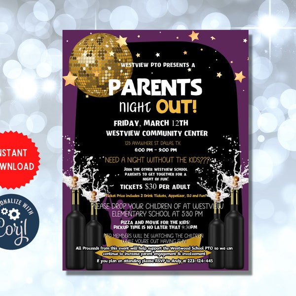Night Out Invite - Etsy