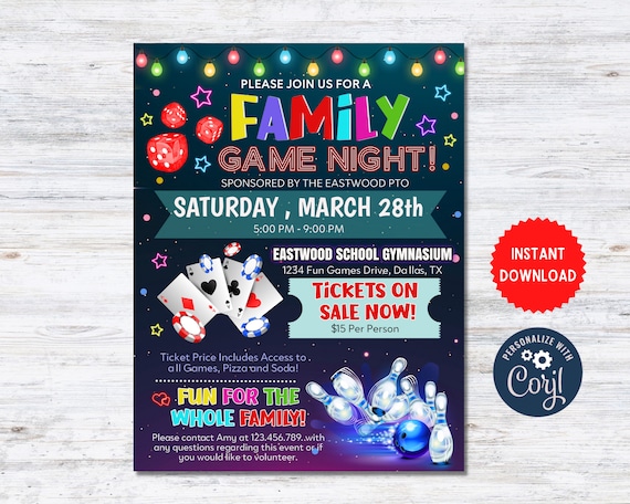 Church Game Night Flyer